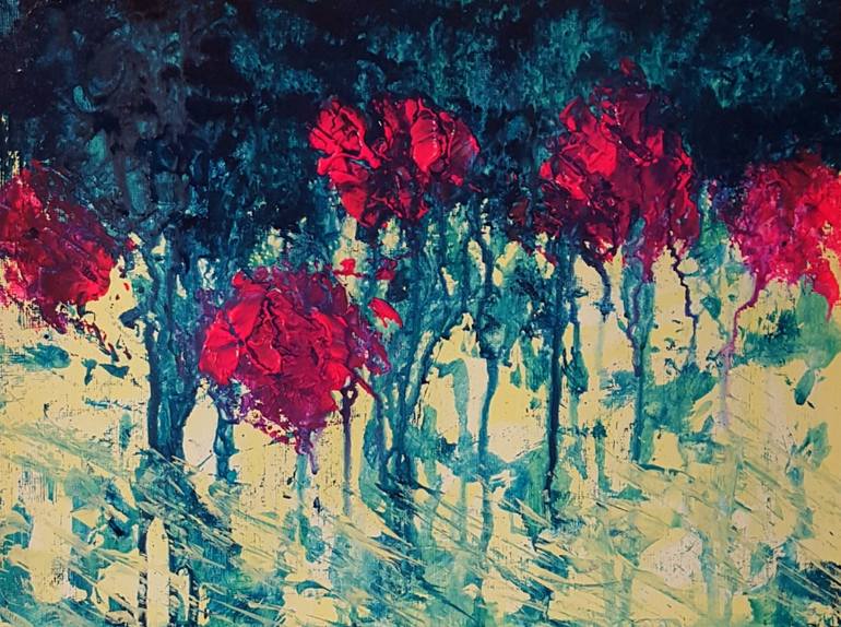 Spring Rain Shower Painting by Jill Dowell | Saatchi Art