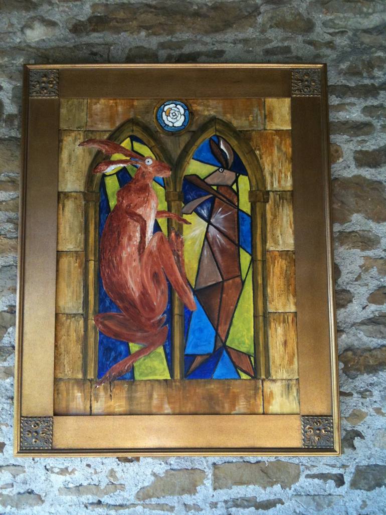 Castle Bolton Hares Painting by Nicholas Beadle | Saatchi Art