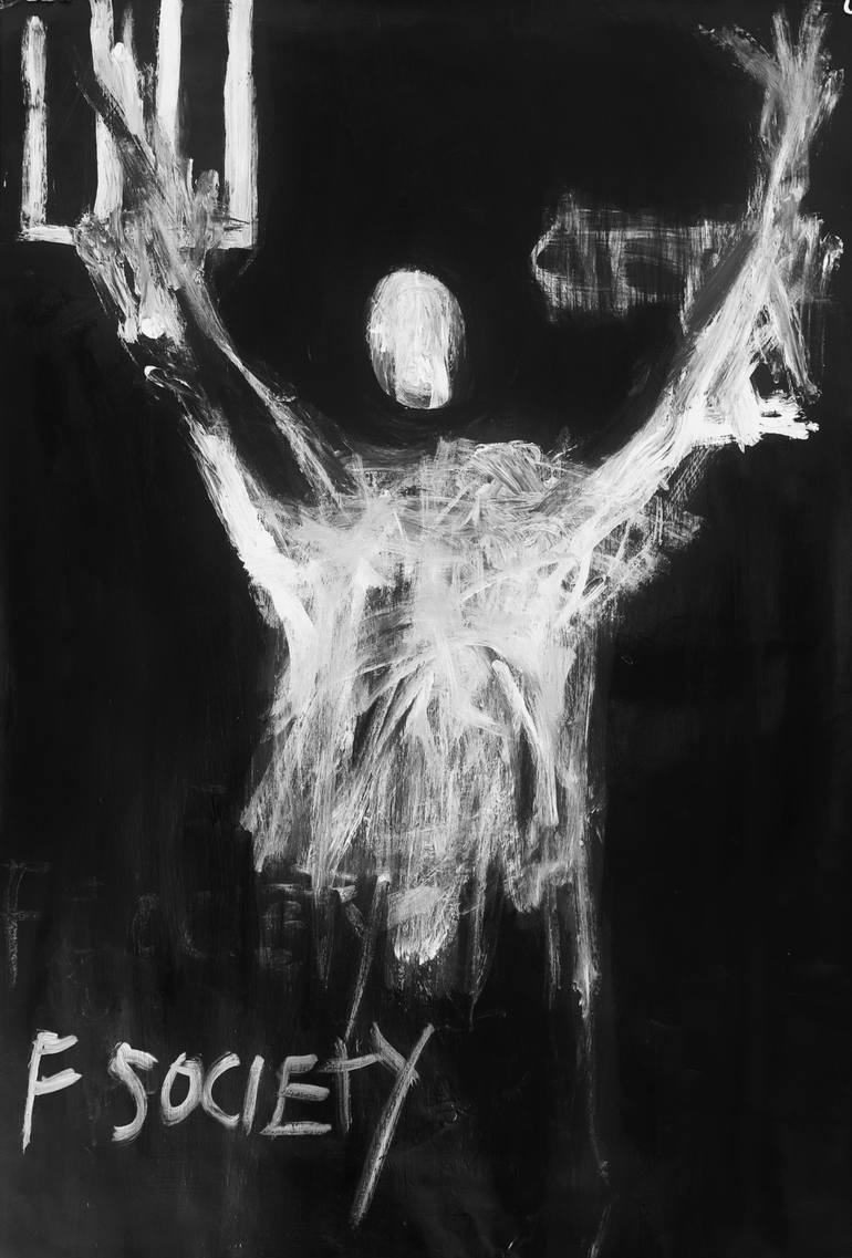 Warning Sign Painting by Hana Davis | Saatchi Art