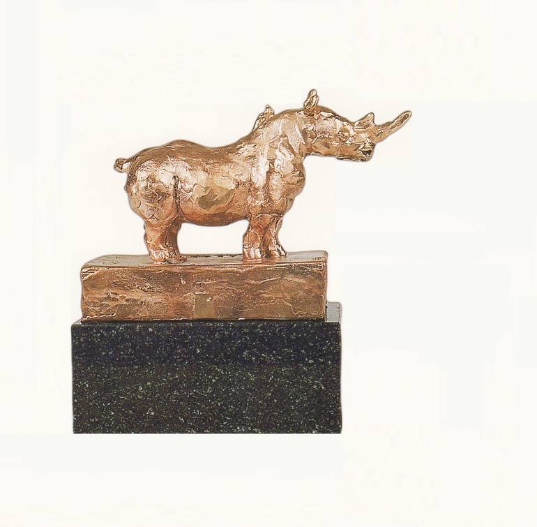 RINO WITH BIRDS Sculpture by Claudio Barake | Saatchi Art