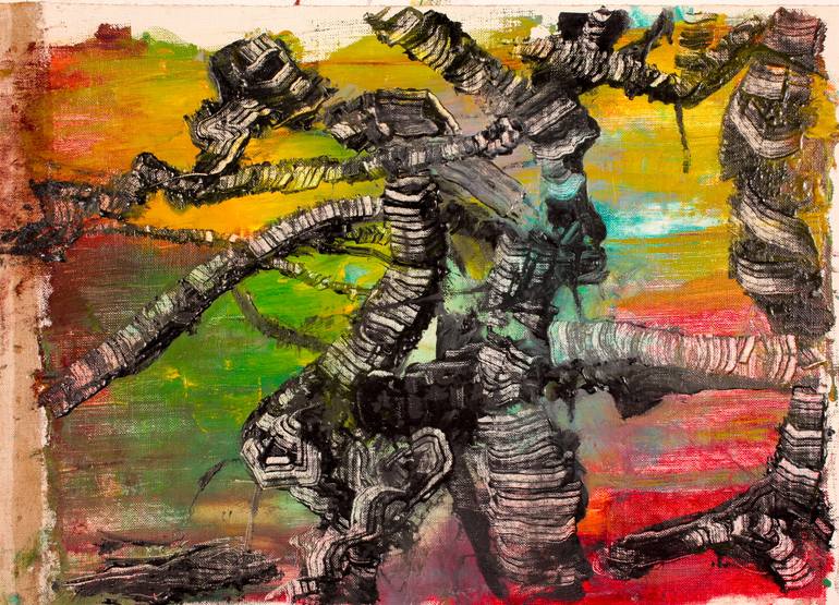 Atomic Cherry Painting by Tom Goldenberg | Saatchi Art