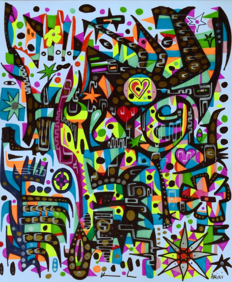 Le Ballon Bleu Drawing by Kourosh Amini | Saatchi Art