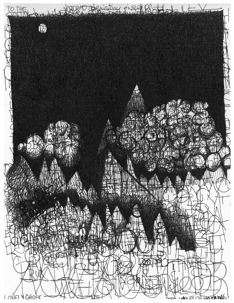 Lonely Ghosts in The Valley Of the Mountains Drawing by Richard ...