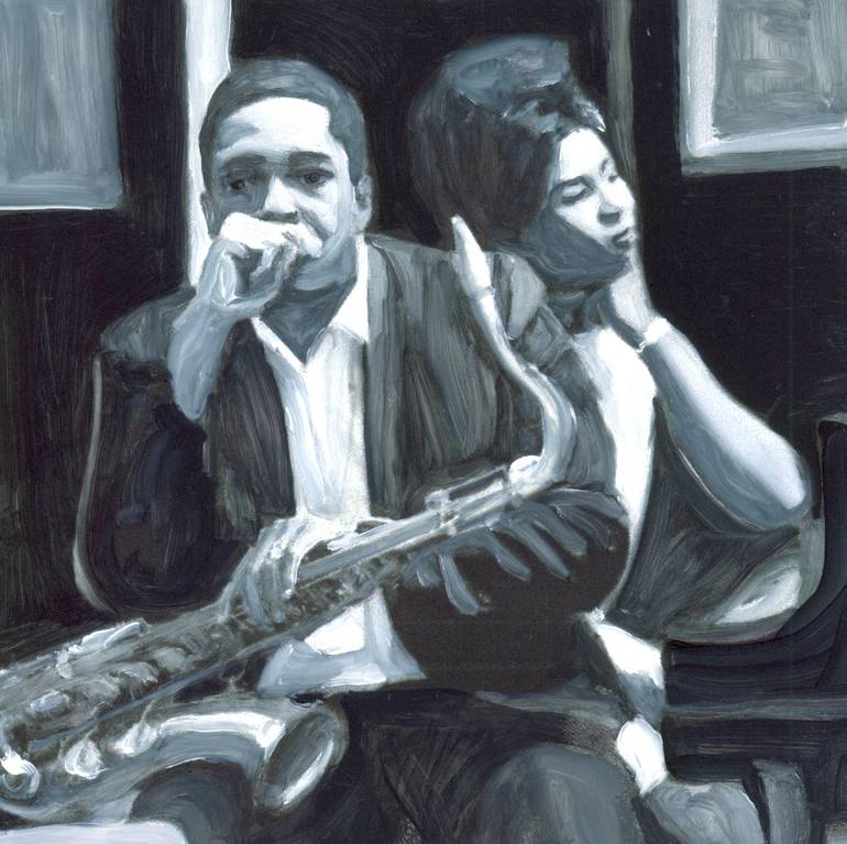 John & Alice Coltrane Painting by Christy Powers | Saatchi Art