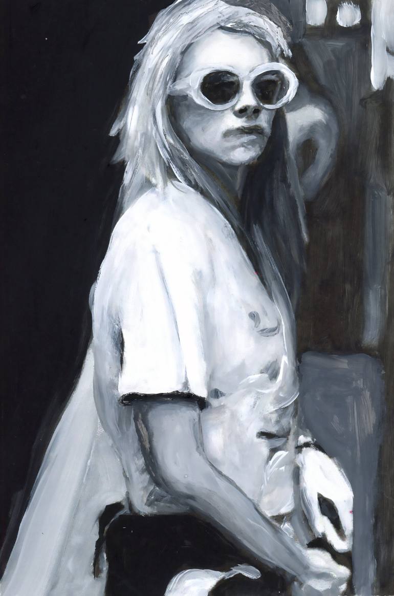Kim Gordon, sunglasses Painting by Christy Powers | Saatchi Art