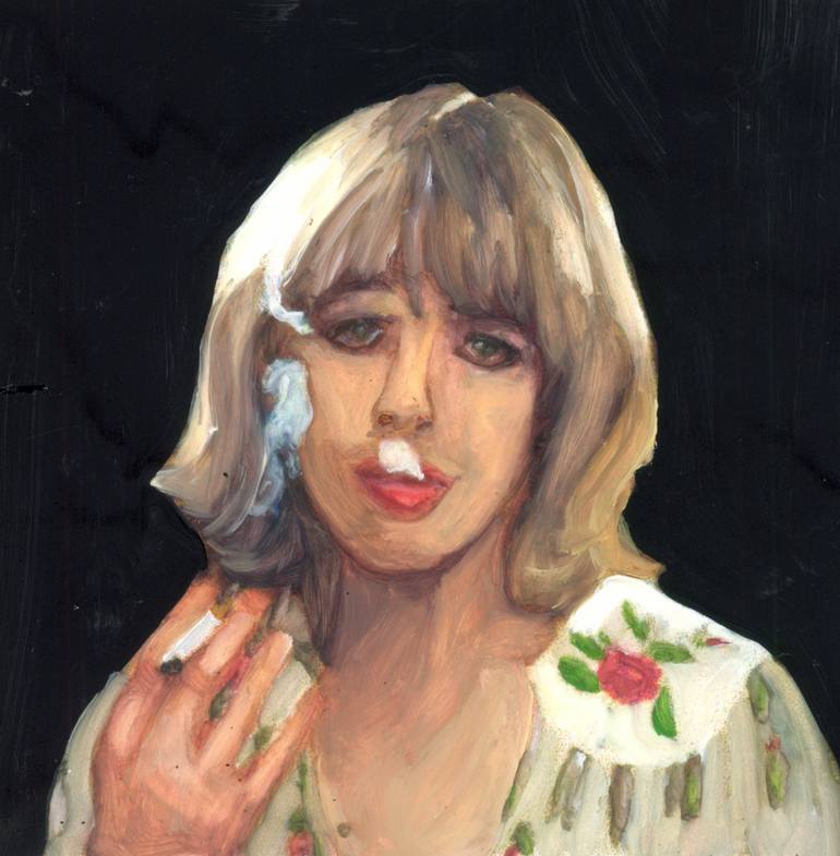 Marianne Faithfull Painting by Christy Powers | Saatchi Art