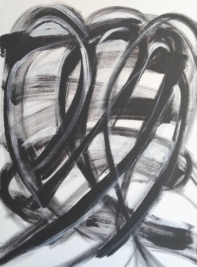 Number 1 Florida Black & White - SOLD Painting by Sam Kavenchy ...