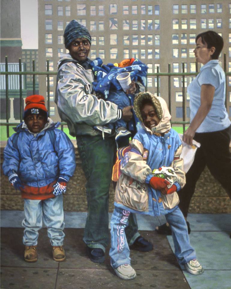Family at One Painting by Kenneth Cobb | Saatchi Art