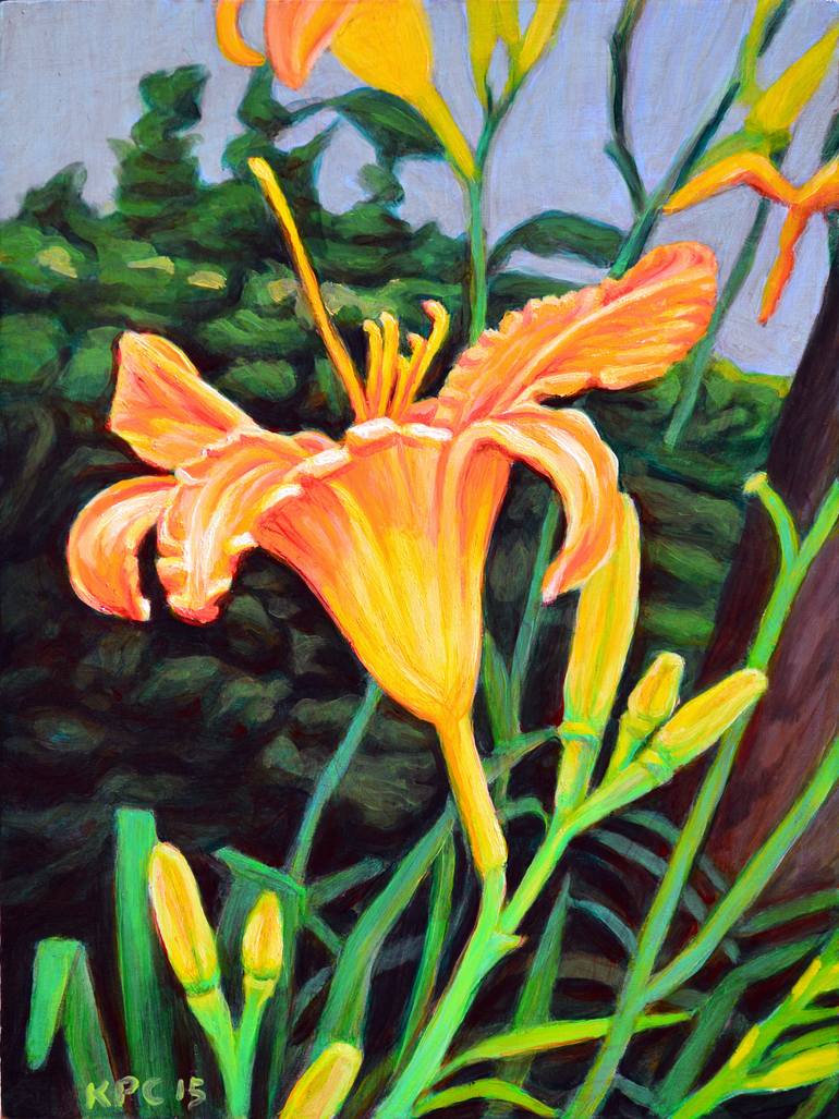 Day Lily Painting by Kenneth Cobb | Saatchi Art