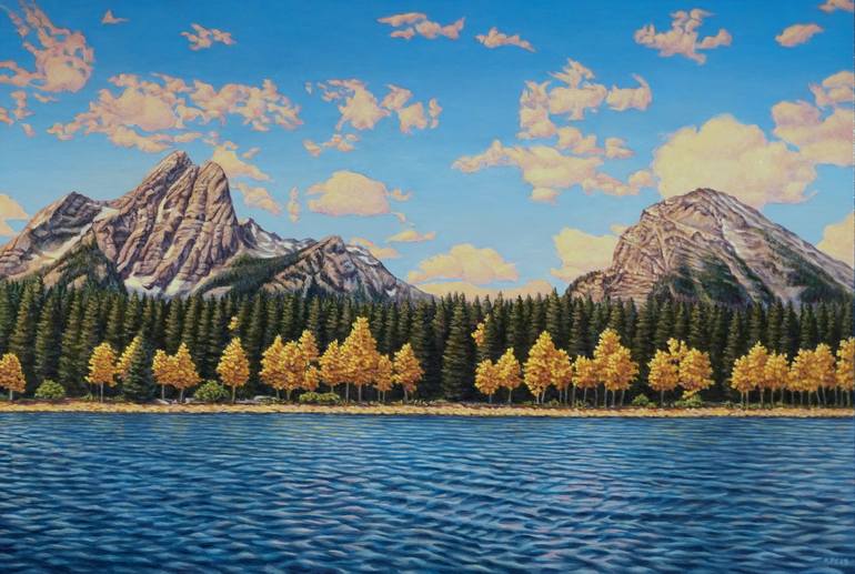 Aspen Mountains Painting by Kenneth Cobb | Saatchi Art