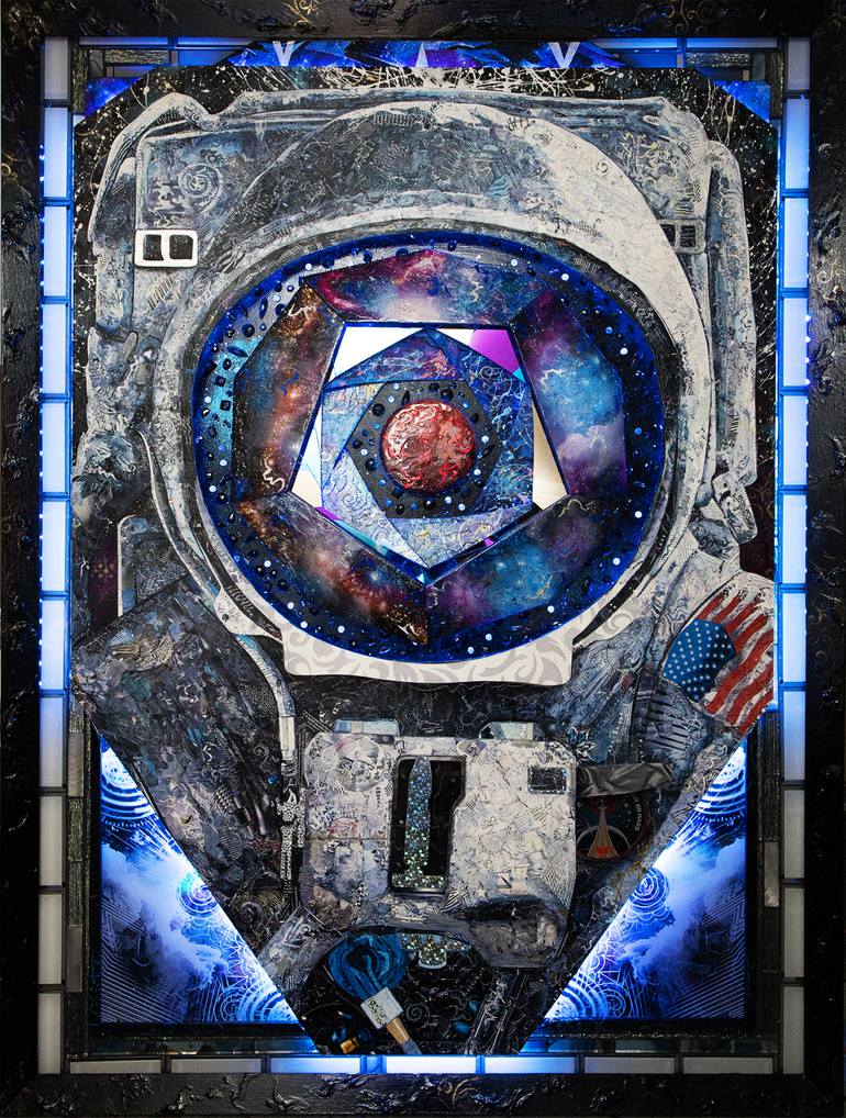 Spaced Out Hal Collage by Brayden Bugazzi | Saatchi Art
