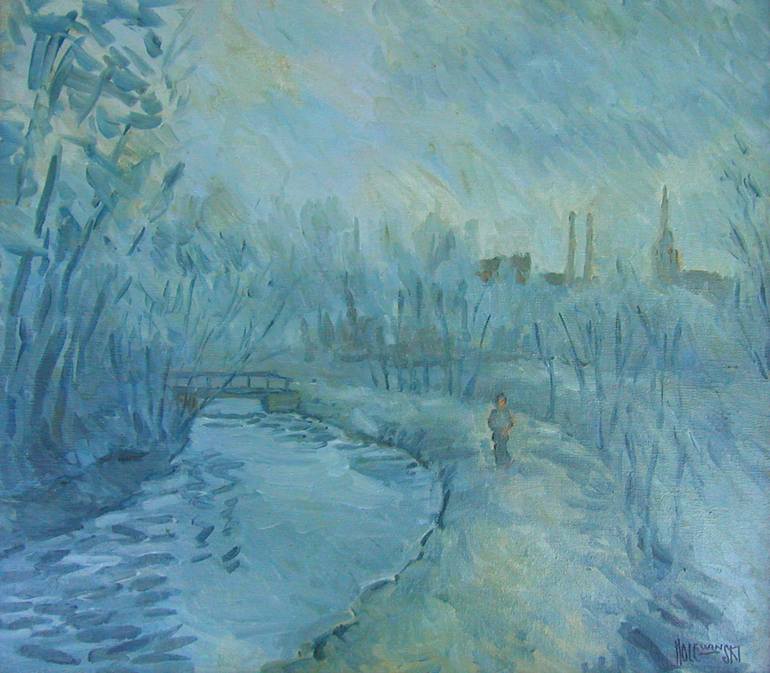 Canal Tow Path Painting by Robert Holewinski | Saatchi Art