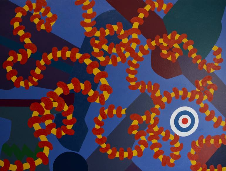 Perdix and Andro... Painting by Temme Barkin-Leeds | Saatchi Art