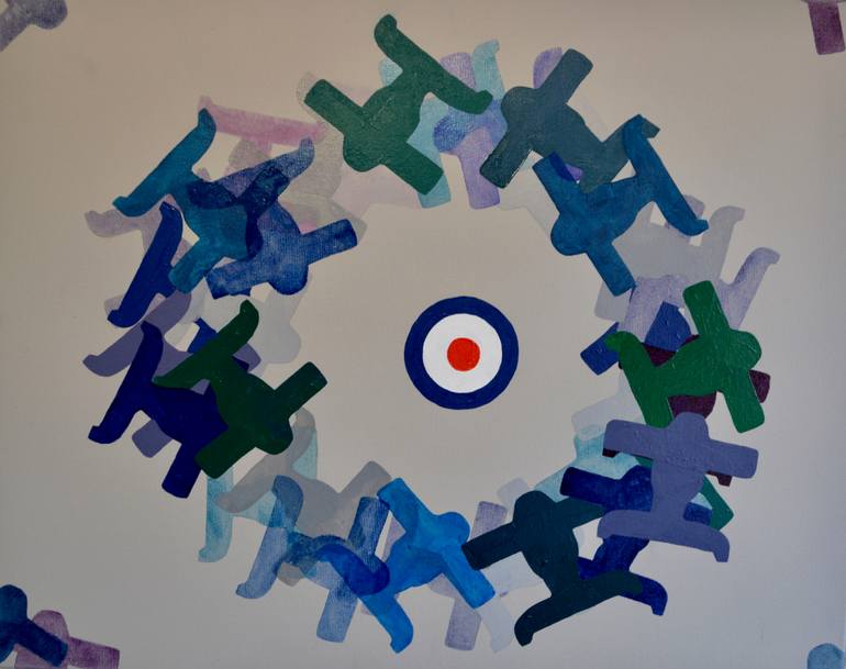 Perdix and Andro... Painting by Temme Barkin-Leeds | Saatchi Art