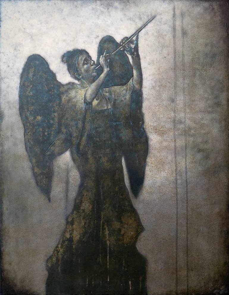 Angel Of Sound Painting by Mindaugas Juodis | Saatchi Art