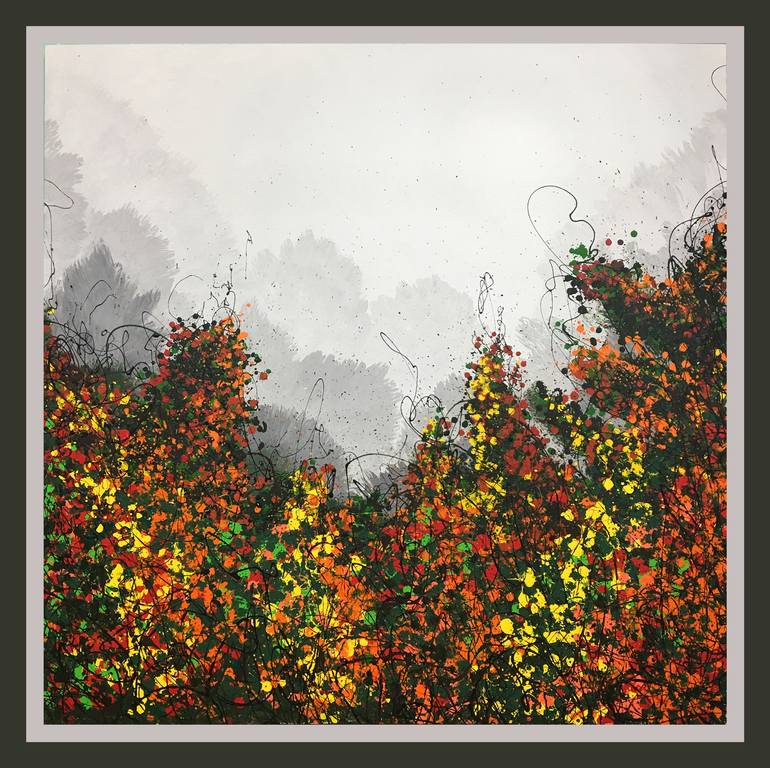 'Late September Morning' large fall colors autumn square impressionist ...