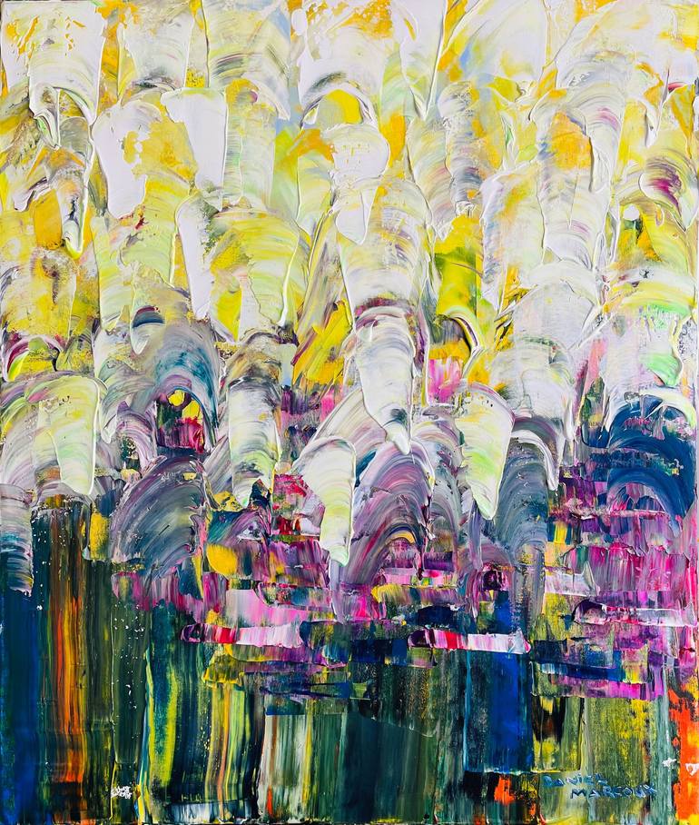 bouquet de lys blanc Painting by Daniel Marcoux | Saatchi Art