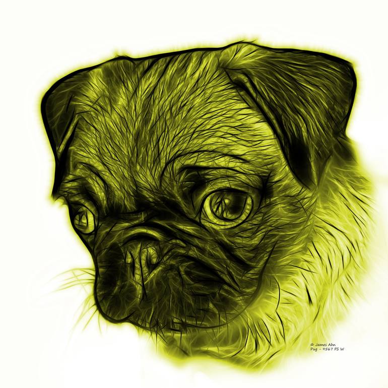 Yellow Pug - 9567 FS Collage by James Ahn | Saatchi Art