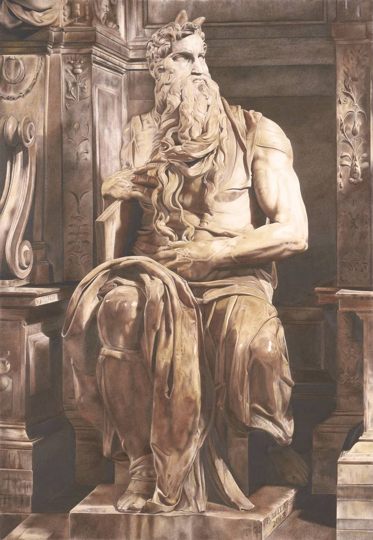 Moses Drawing by Peter Sellars | Saatchi Art