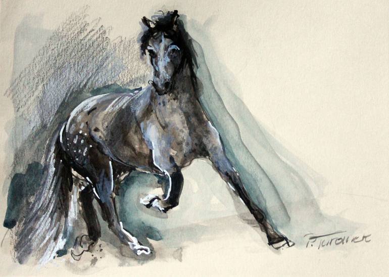 Wild mustang Drawing by Paulina Taranek | Saatchi Art