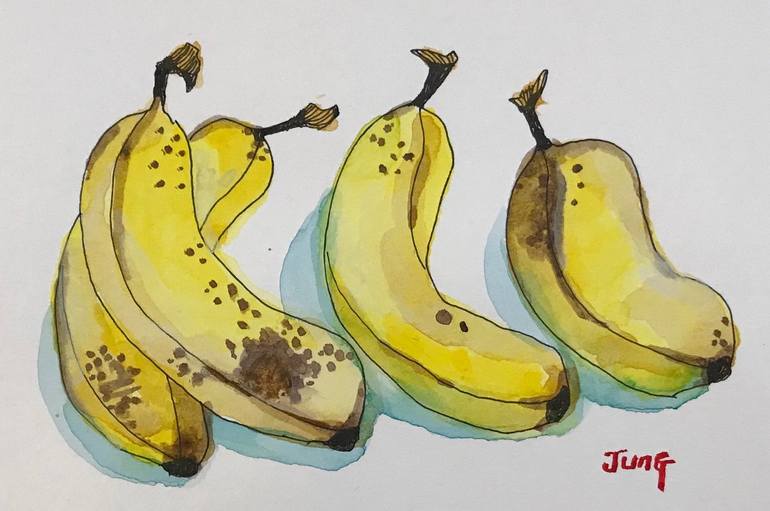 Bananas Painting by Jung Nowak | Saatchi Art