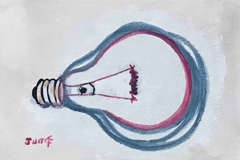 Light Bulb Painting by Jung Nowak | Saatchi Art