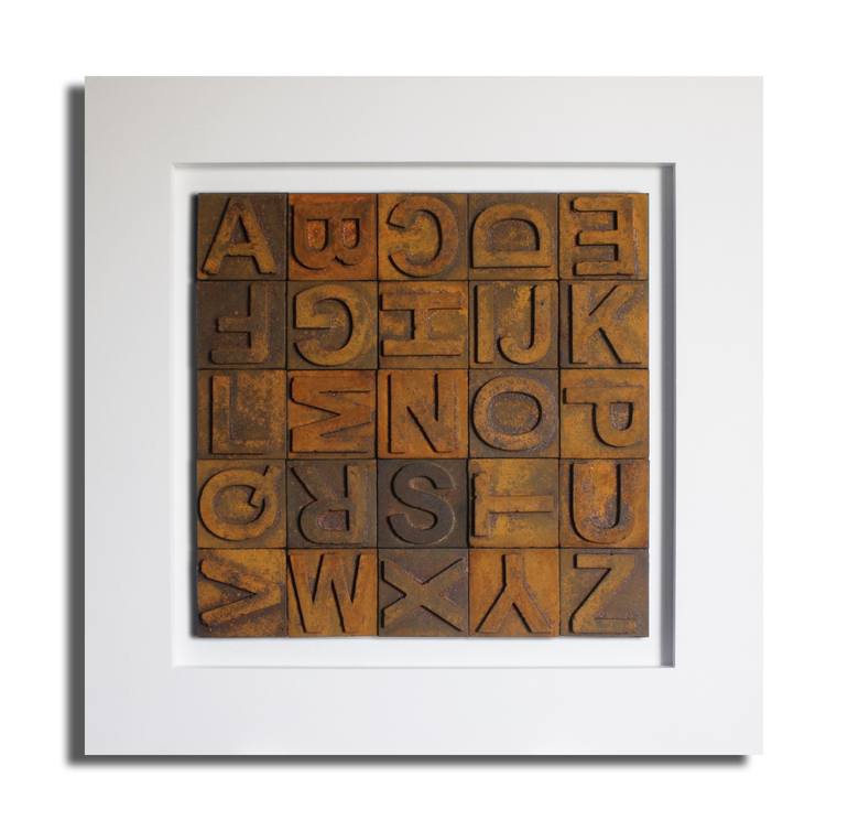 ALPHABET RUST CORTEN Sculpture by Francesco Alpigiano | Saatchi Art