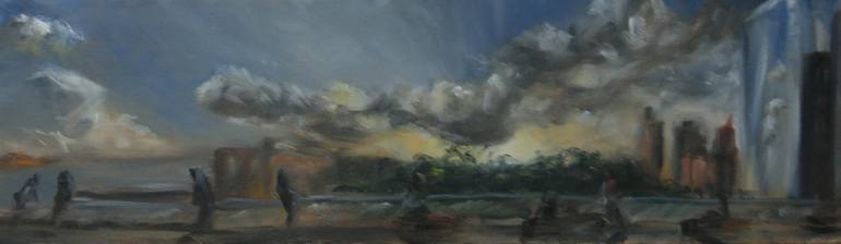 Lower Manhattan Painting by Richard Comstock | Saatchi Art