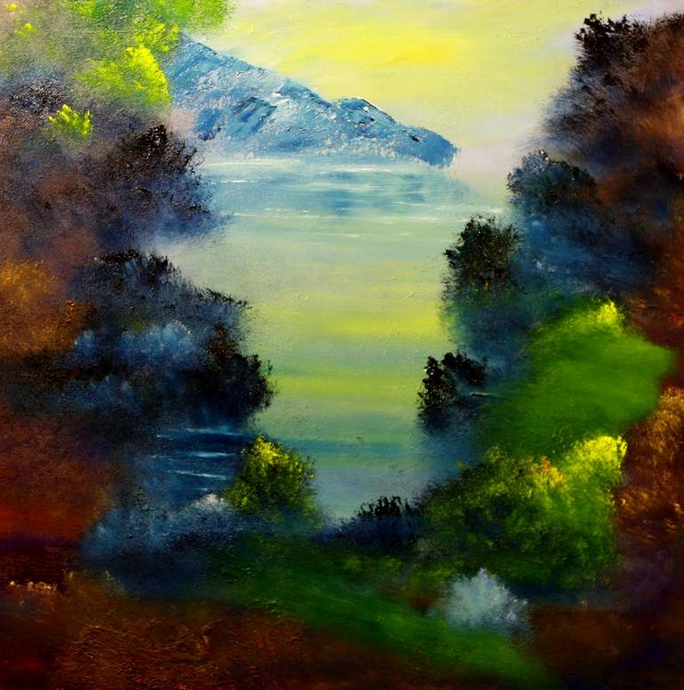 Bass Lake Painting by David Snider | Saatchi Art