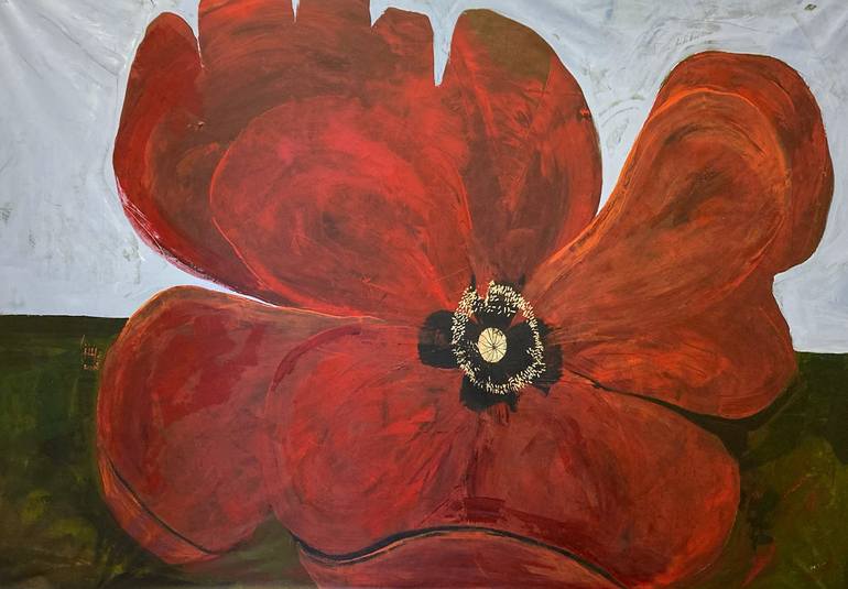 Simply Red Painting by Rasha Amin | Saatchi Art