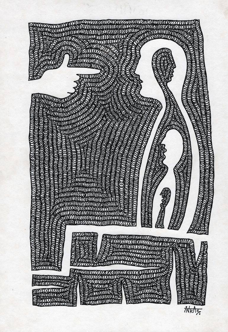 Blaming Drawing by Inkas Arts | Saatchi Art