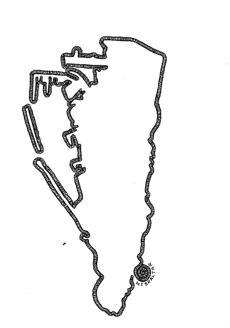 Gibraltar Border Drawing by Shanmukha Kanchinakere Annegowda | Saatchi Art