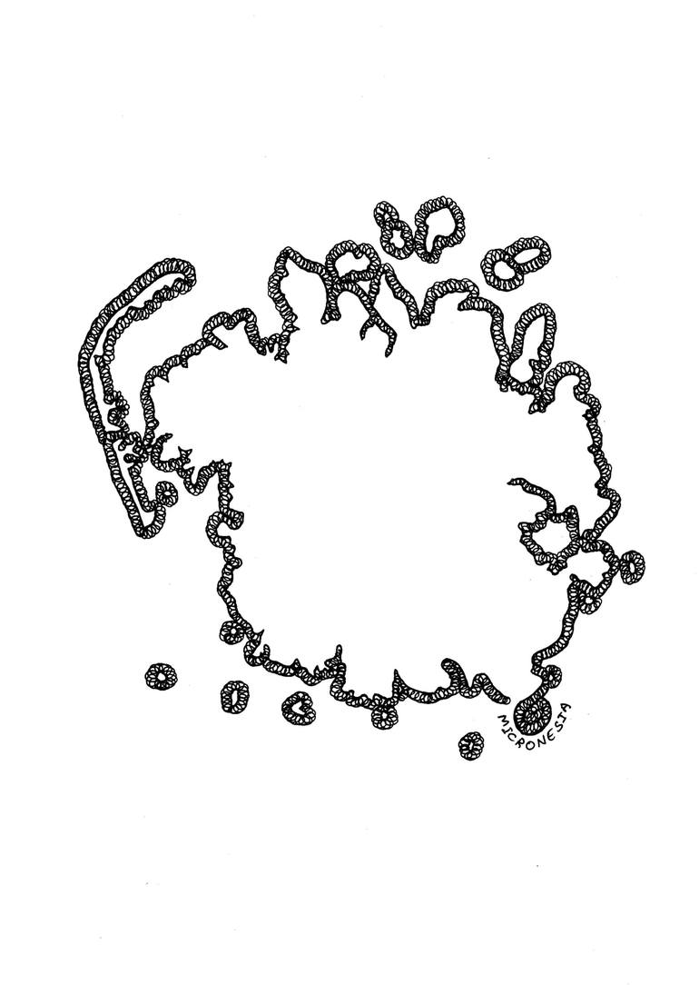 Micronesia Border Drawing by Inkas Arts | Saatchi Art