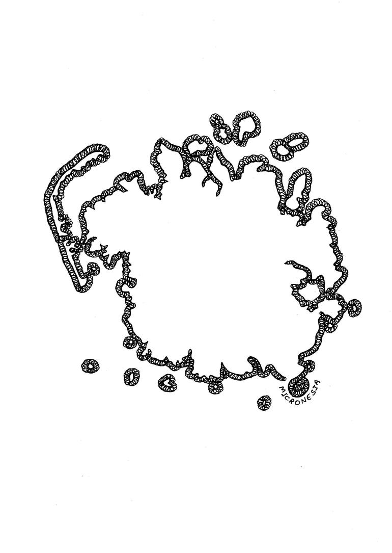 Micronesia Border Drawing by Inkas Arts | Saatchi Art