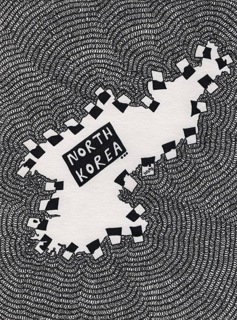 We are one- North Korea Drawing by Inkas Arts | Saatchi Art
