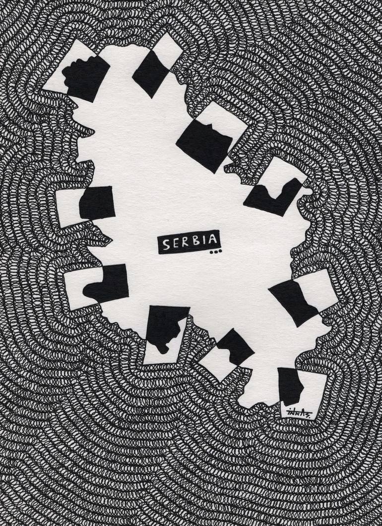We are one- Serbia Drawing by Inkas Arts | Saatchi Art