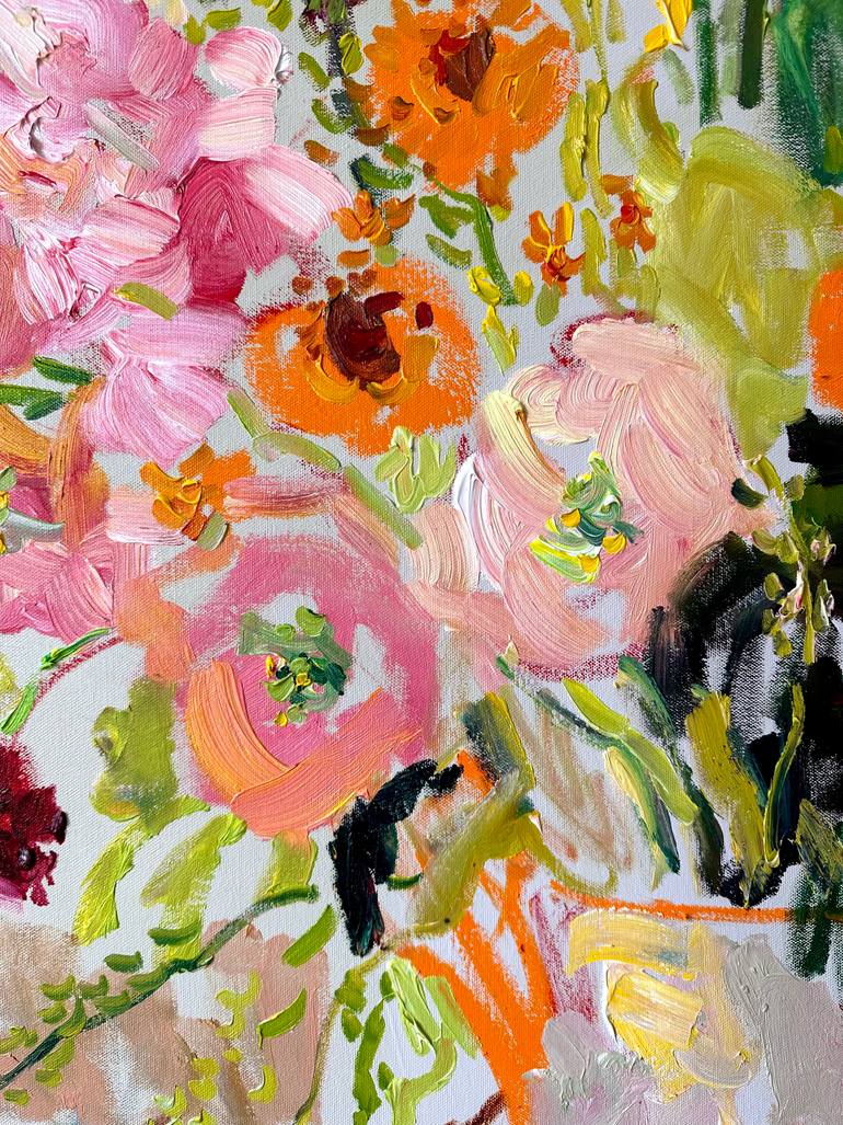 Summer bliss. Jug of flowers. Painting by Lilia Orlova-Holmes | Saatchi Art
