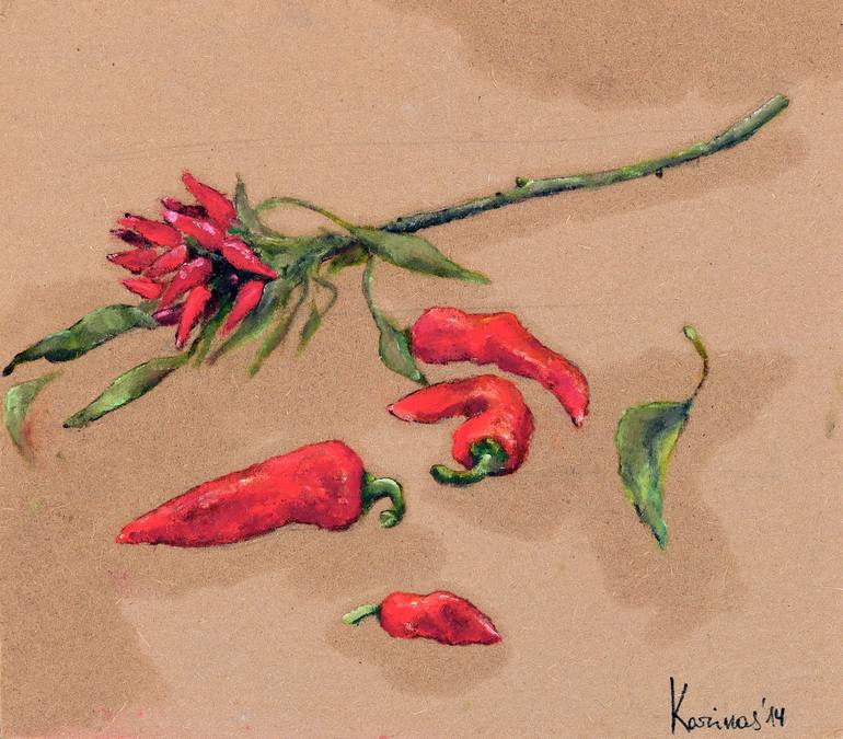 PepperMint Painting by Karyn Shafique | Saatchi Art