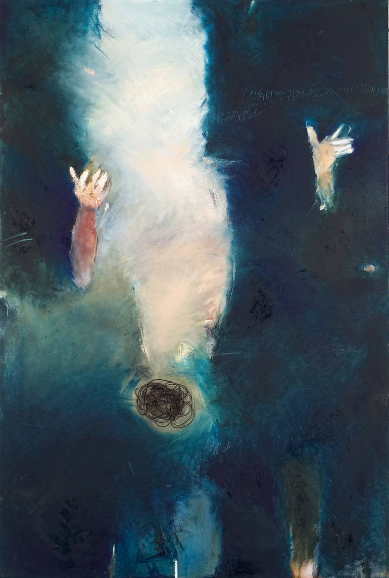 Holding Blue Painting by Robin Ross | Saatchi Art