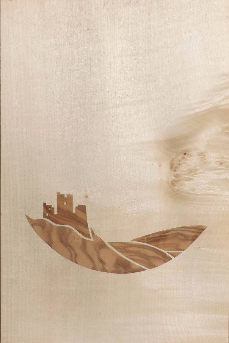 The Abruzzo fortress (marquetry work) Collage by Dusan Rakic | Saatchi Art
