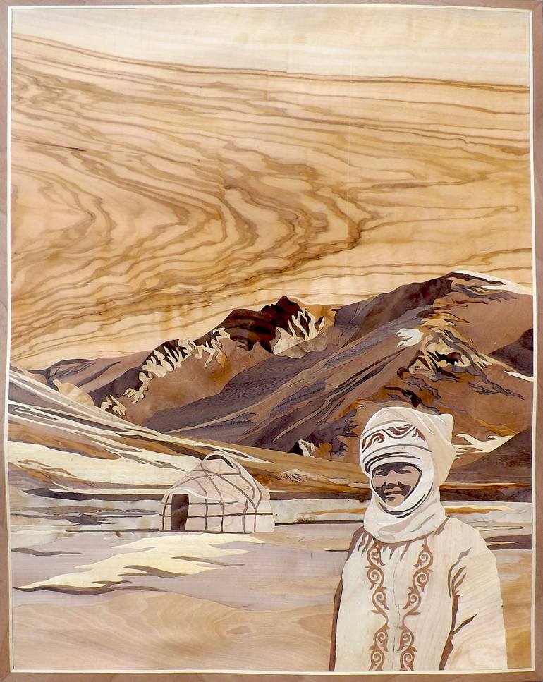 Tian Shan (marquetry work) Collage by Dusan Rakic | Saatchi Art