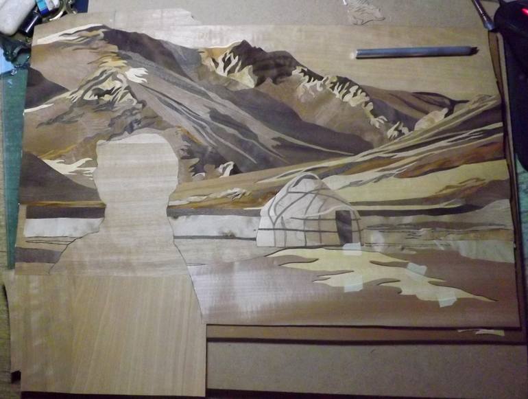 Tian Shan (marquetry work) Collage by Dusan Rakic | Saatchi Art
