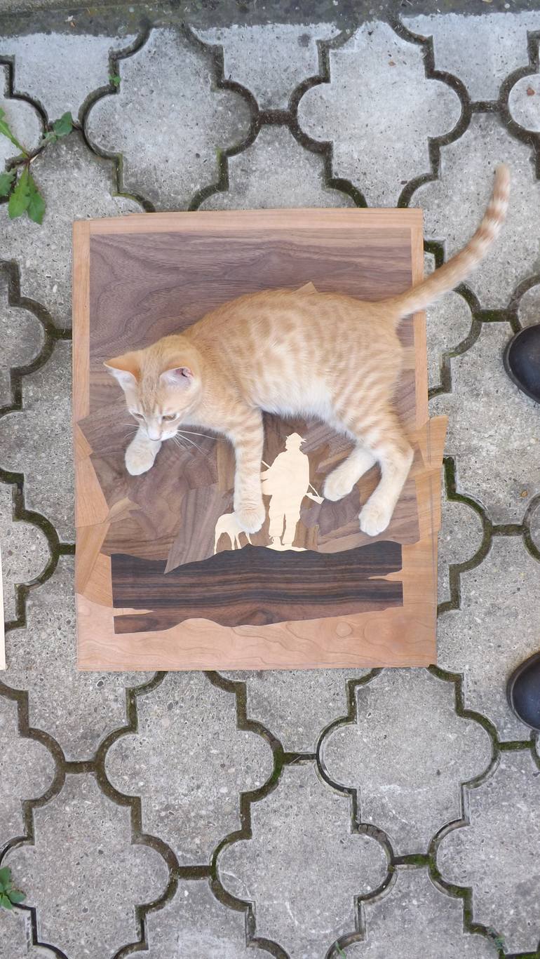 Hunter 2 (marquetry work) - Limited Edition of 1 Printmaking by Dusan ...