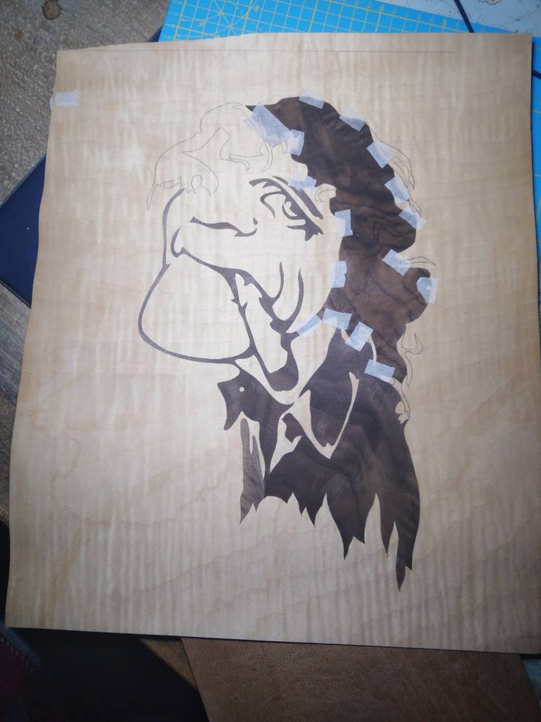 Emir Kusturica - marquetry work Collage by Dusan Rakic | Saatchi Art