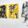 Fragmented Women in Yellow Drawing by Heidi Lanino | Saatchi Art