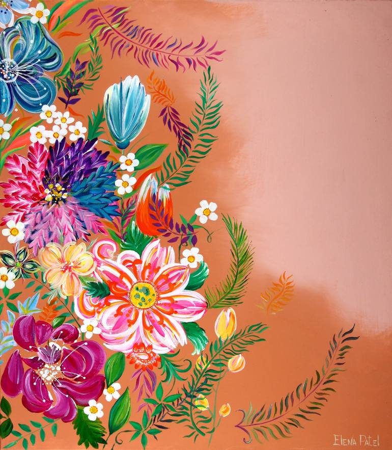 Pink Painting by Elena Patel | Saatchi Art