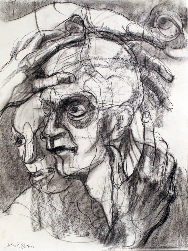Battle Within Drawing by John Nativio | Saatchi Art