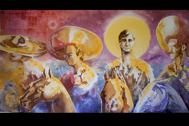 Los Charros Painting by Esteban Fuentesdemaria Huitron | Saatchi Art