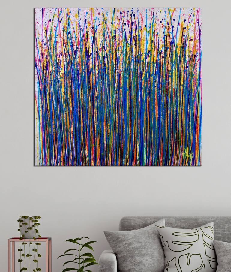 Blooming garden (Flow Spectra) Painting by Nestor Toro | Saatchi Art