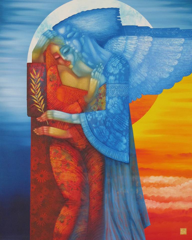 The messenger Painting by Stefan Georgiev | Saatchi Art